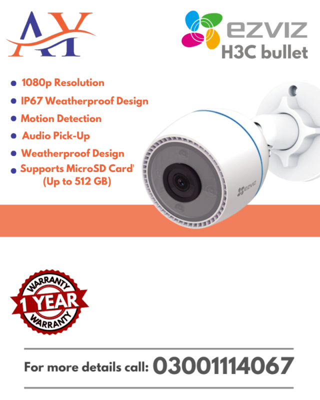 Ezviz H3c 1080p IR Night Vision Wi-Fi Smart Home Camera - AY Tech Solutions